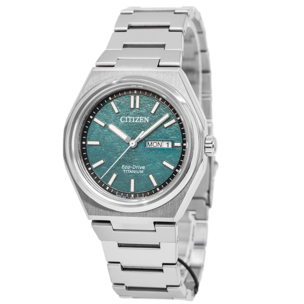 Citizen Men's AW0130-85X Super Titanium Green Dial Eco-Drive